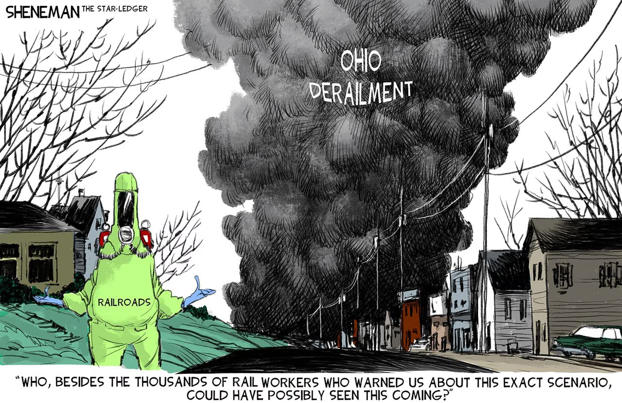 Ohio Derailment Cartoon – Speak Out Now